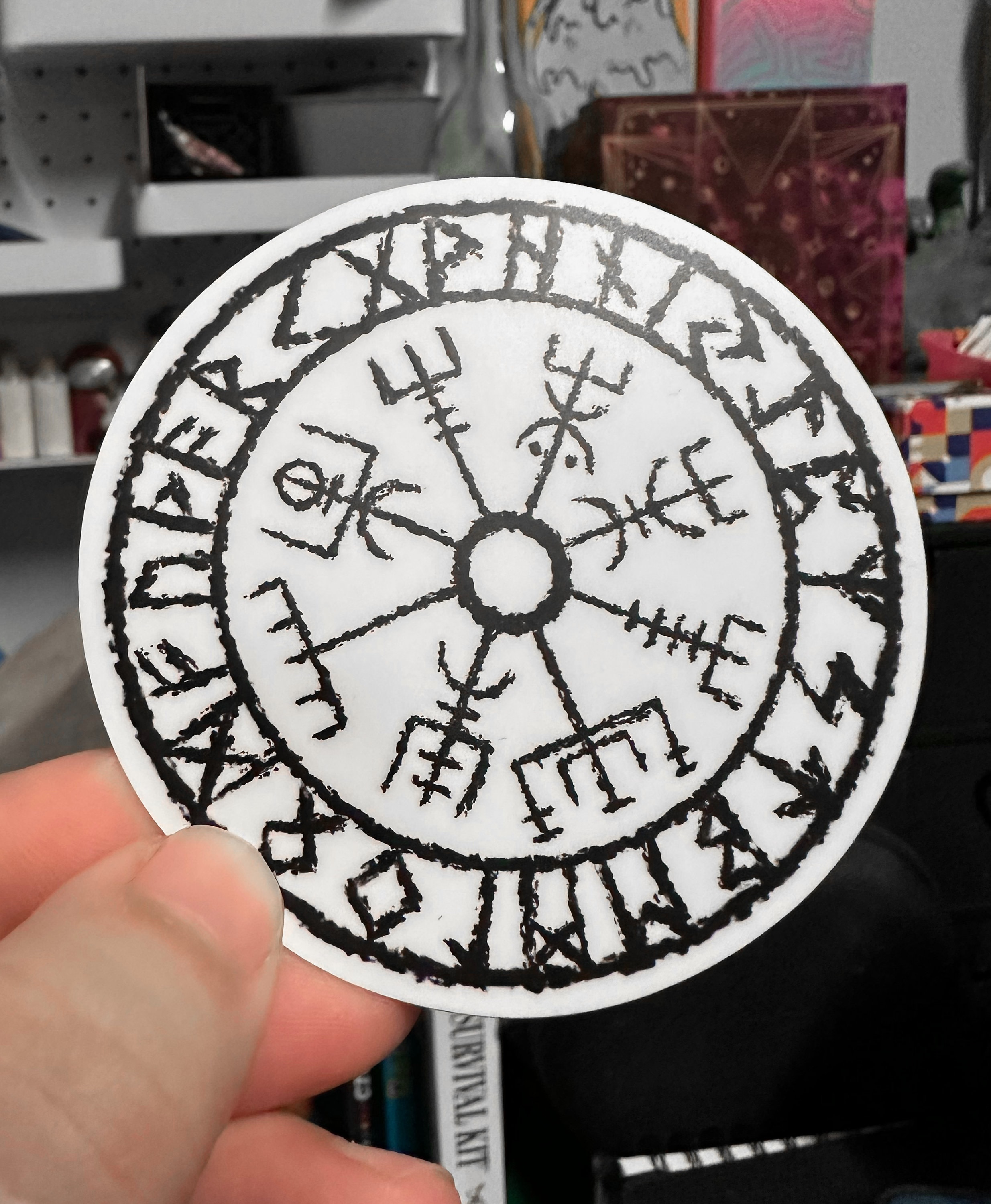 Vegvisir Sticker Nordic Compass Viking Compass Vinyl Sticker - Etsy