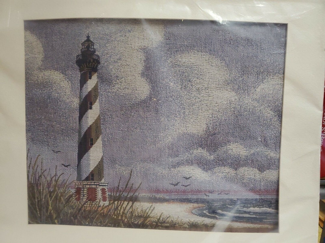 Lighthouse Needlepoint Art Print by Riddle Manufacturing - Etsy
