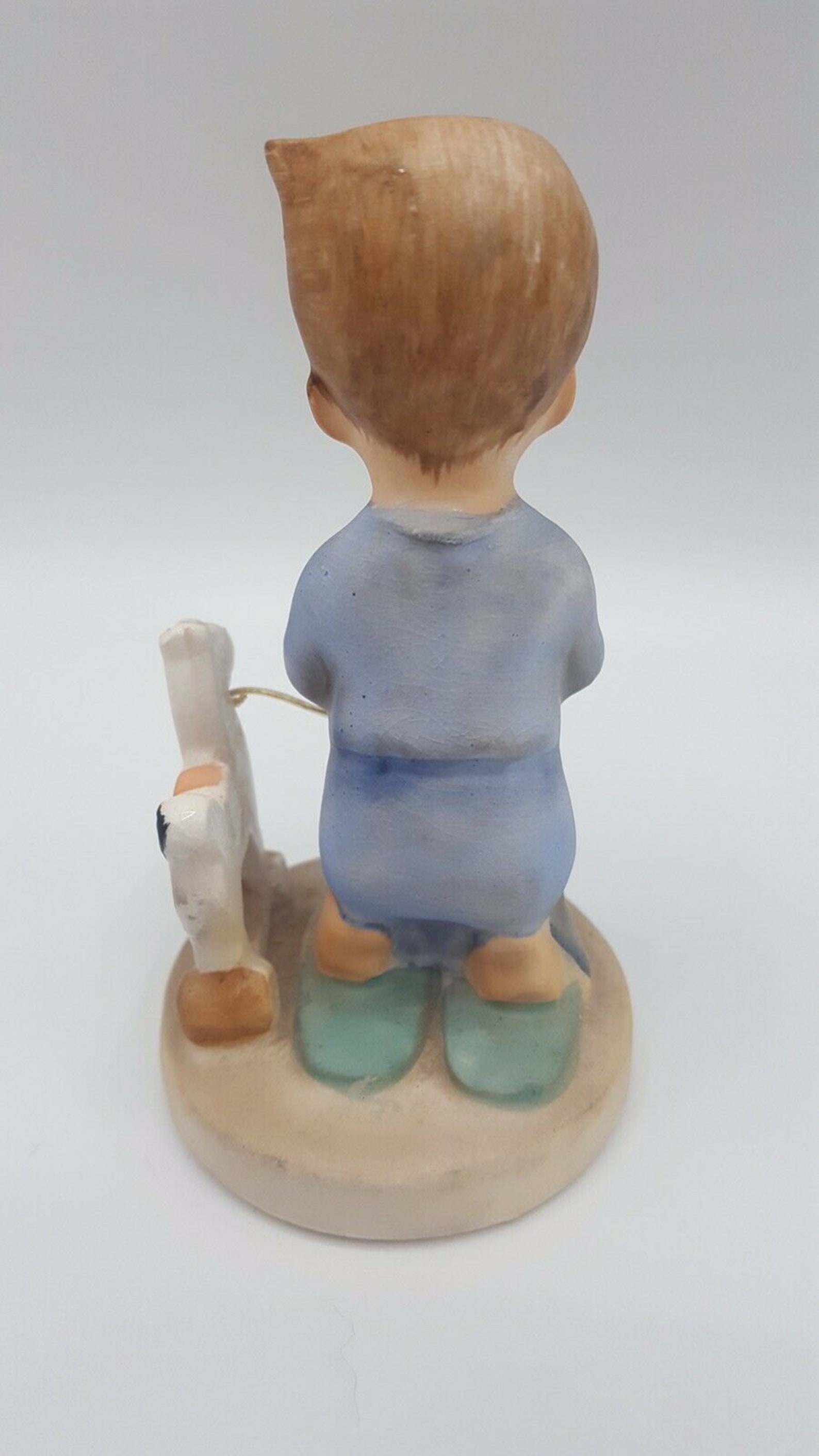 Vintage Porcelain Figurine Little Boy Praying On Knee W/Toy | Etsy