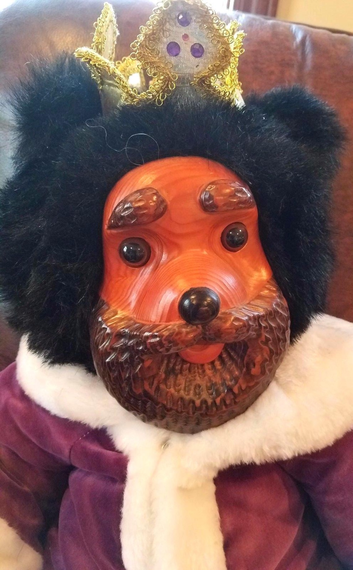 23" Raikes King William Bear by Robert Raikes Wood Face and Feet - Etsy