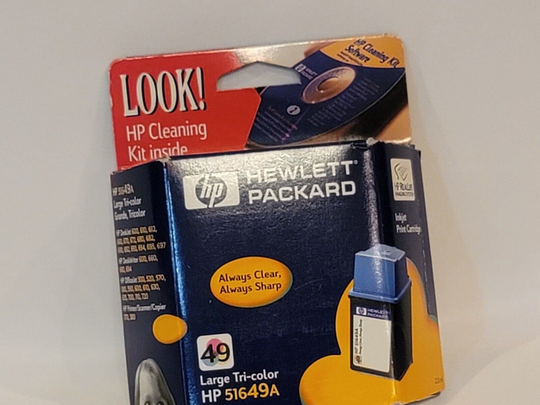 1 Genuine HP 49 Tri-color Cartridges 51649A Unopened Many Years Old - Etsy