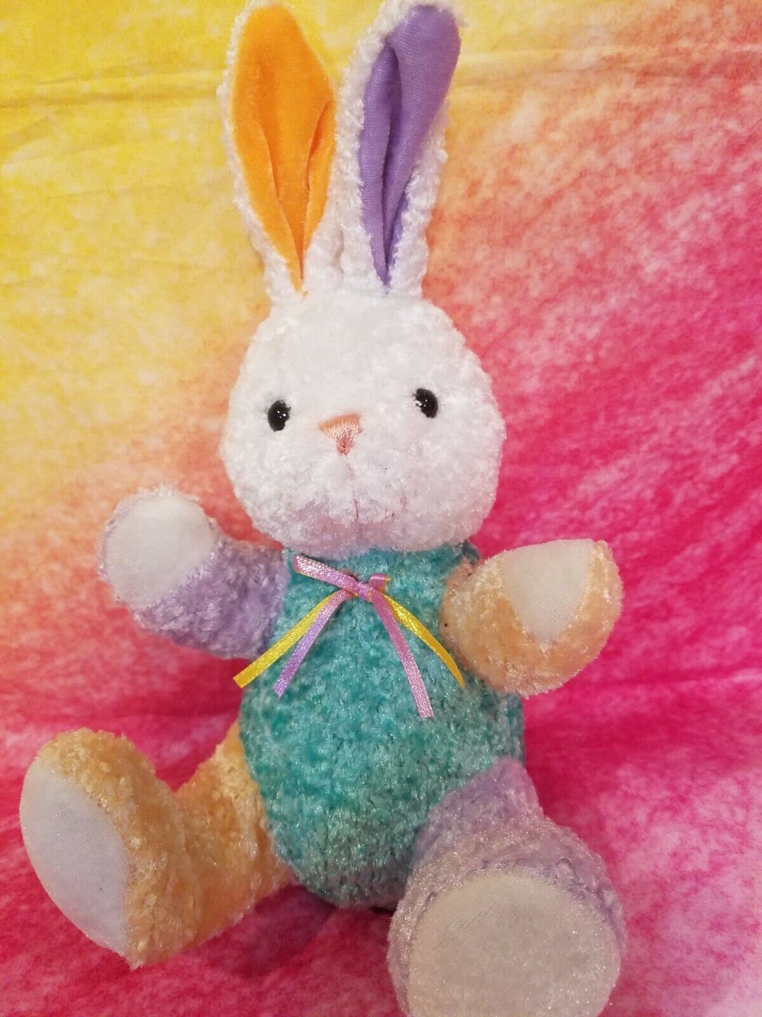 Goffa Plush Colorful Bunny Rabbit Stuffed Plush Joyful Toy - Etsy