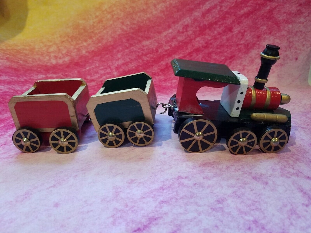 Wood Toy Train Set - Etsy