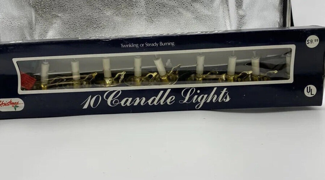 Set of 10 Candle String Christmas Lights - Etsy