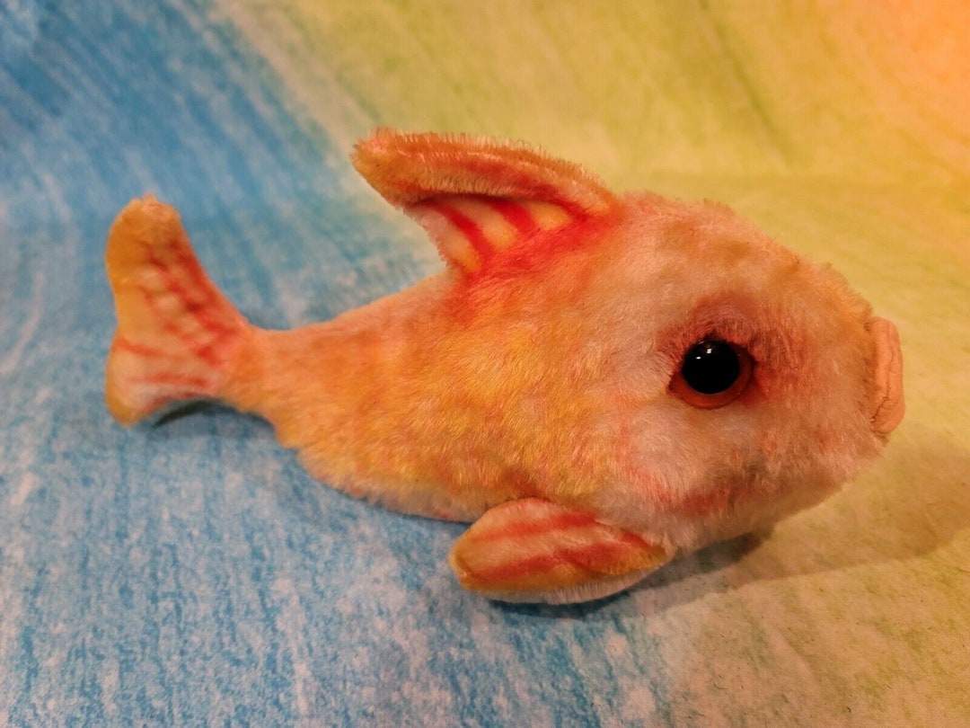 Vintage Steiff Flossy Fish Goldfish Mohair Germany Fishtory - Etsy