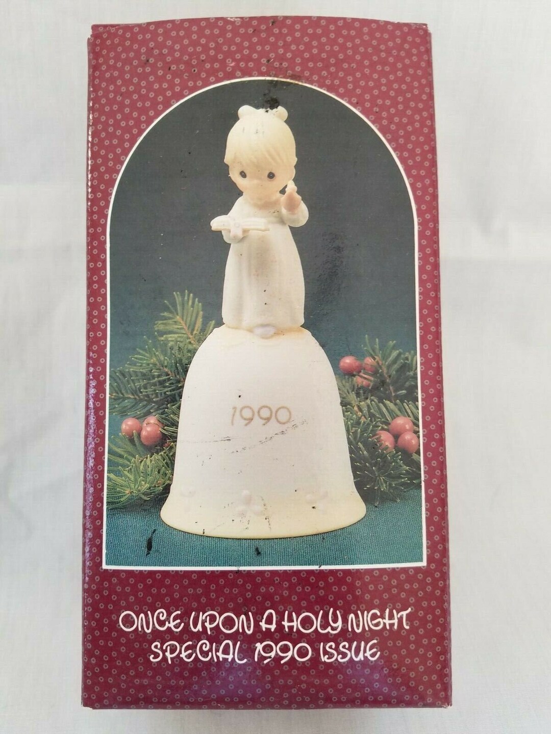 Enesco Precious Moments "once Upon A Holy Night" Bell Figurine 1990 - Etsy