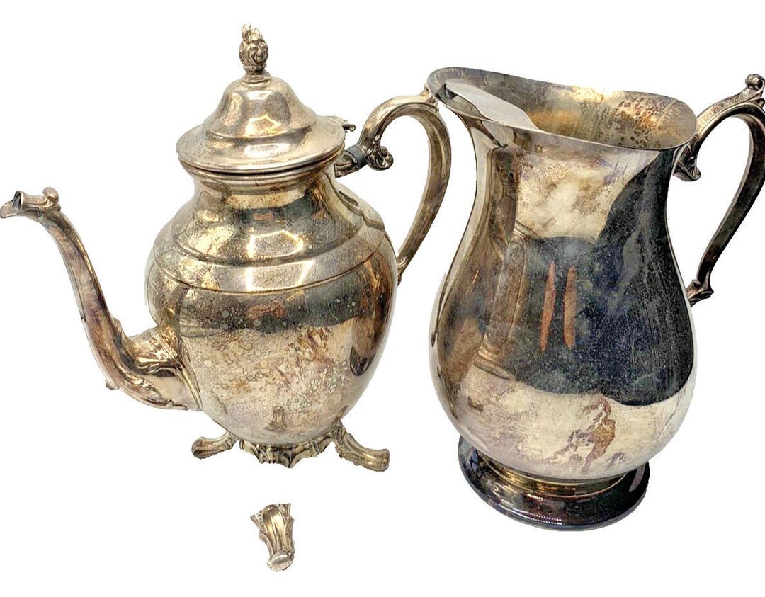 Silverplate Teapot and Pitcher Set of 2 - Etsy
