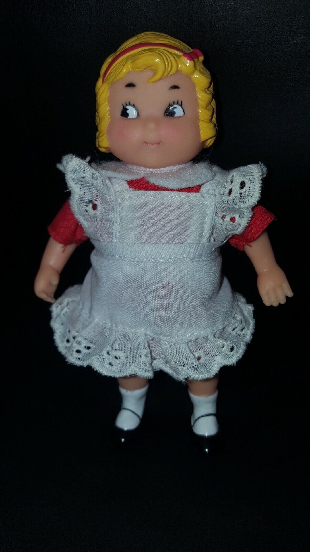 Collectible, Campbell Soup Girl Doll, Miniature Blonde, Pivoting Parts ...