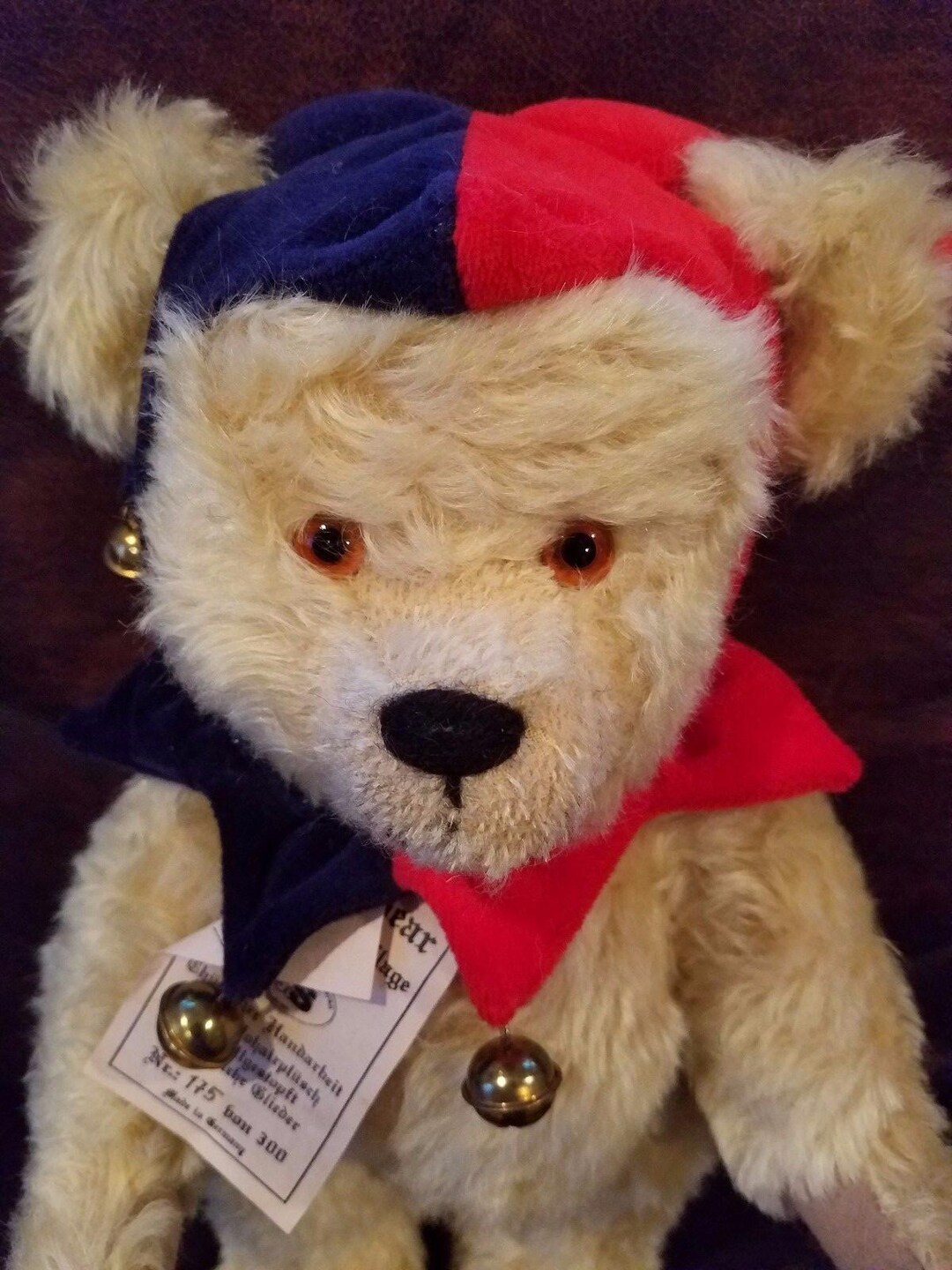 Jester Bear 14" Growler by Plusch & Stoffspielwaren Made in Germany - Etsy