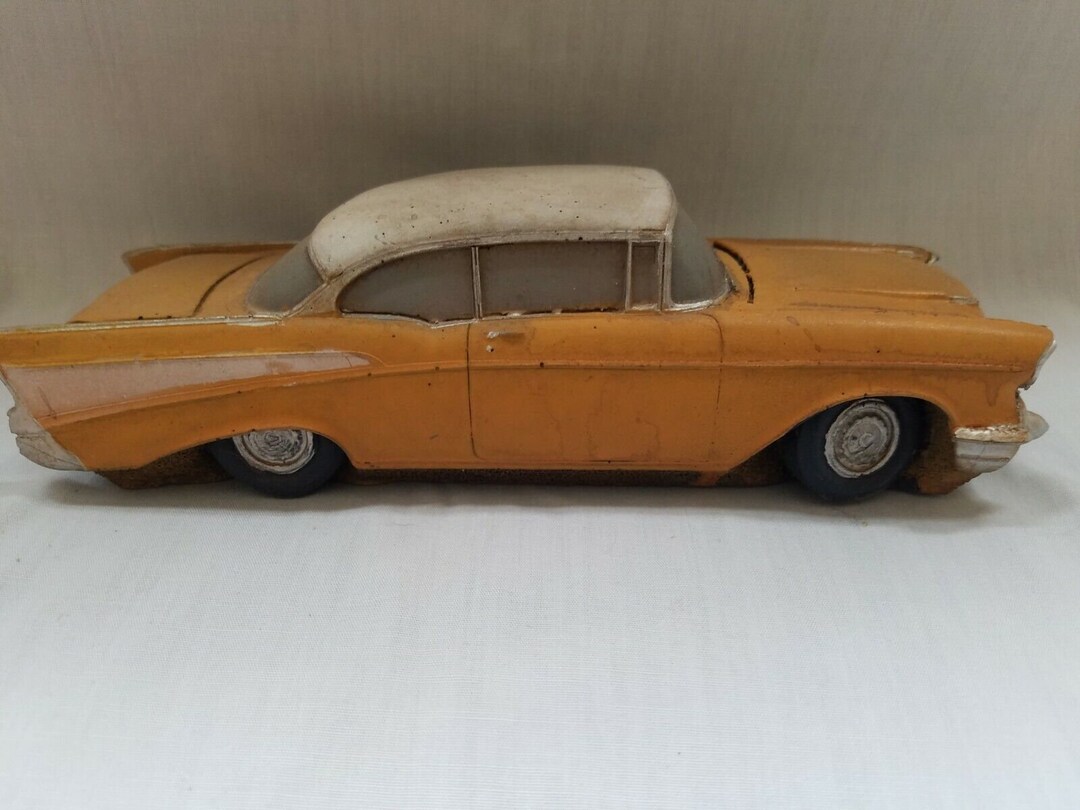 Handcrafted Yellow Model Chevy Precast Keypoint Dallas 7.5" X 2.75" No ...