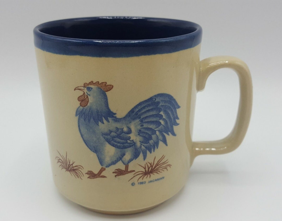 Jacaman, Collectible Blue Rooster Mug, Taiwan,1983 - Etsy