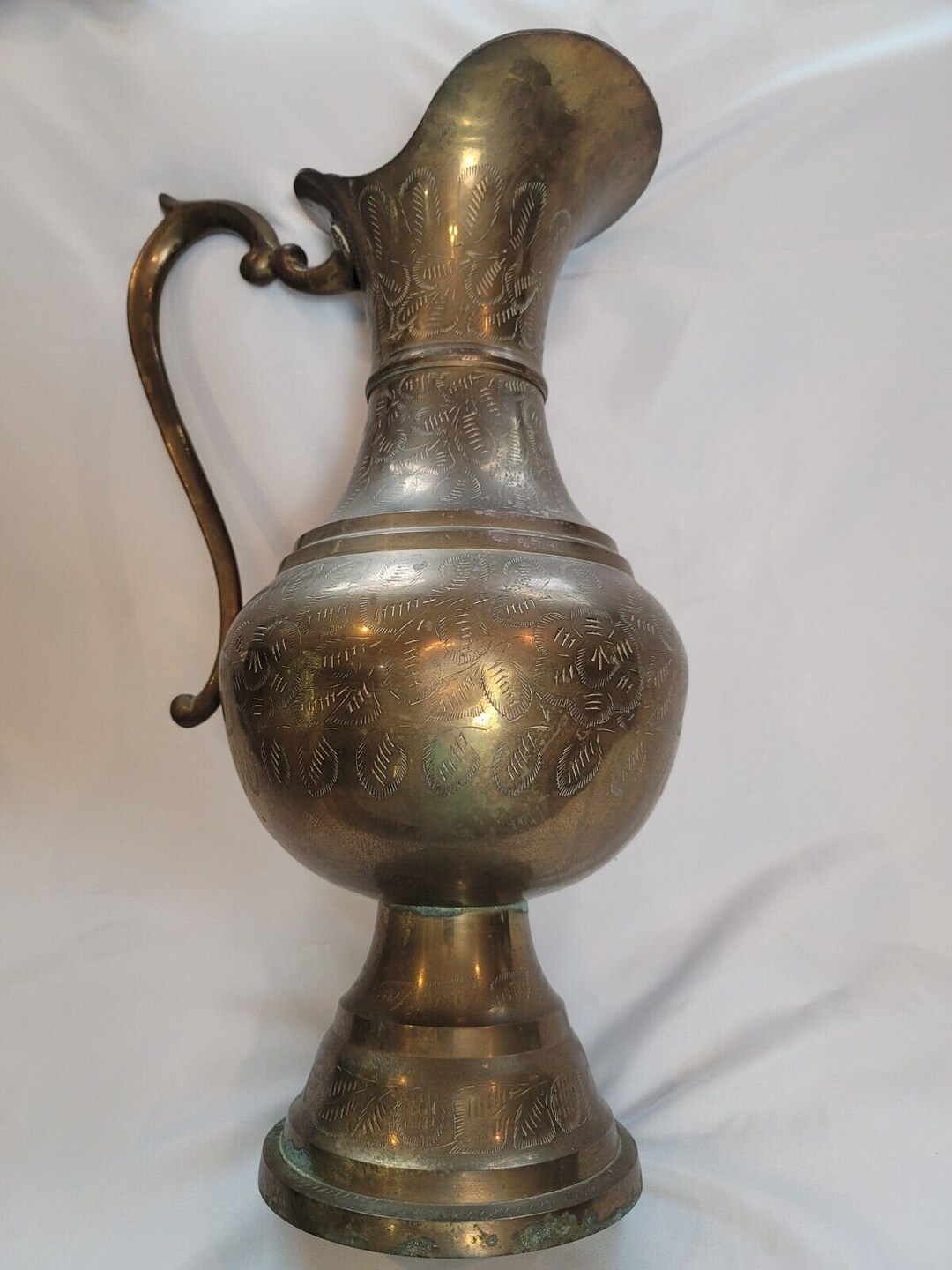 LARGE Antique Hammered Brass Pitcher 20 X 14 MR - Etsy