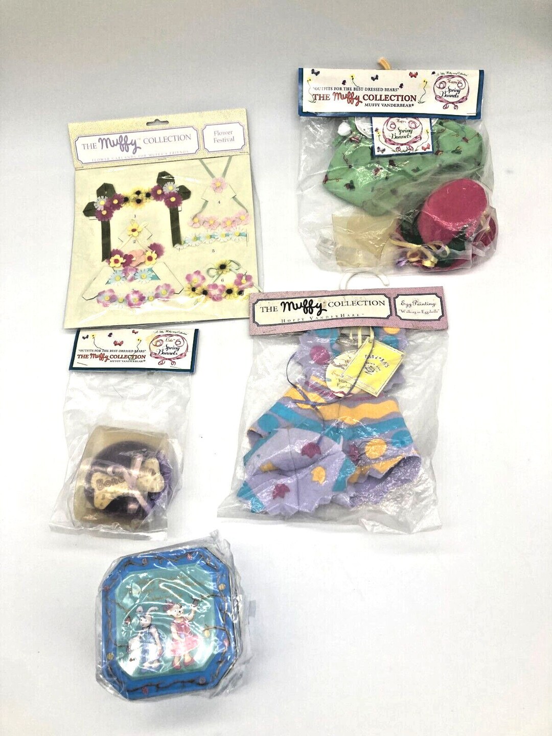 Set of 5 Muffy Vanderbear Flower Festival, Spring & Easter Collection ...