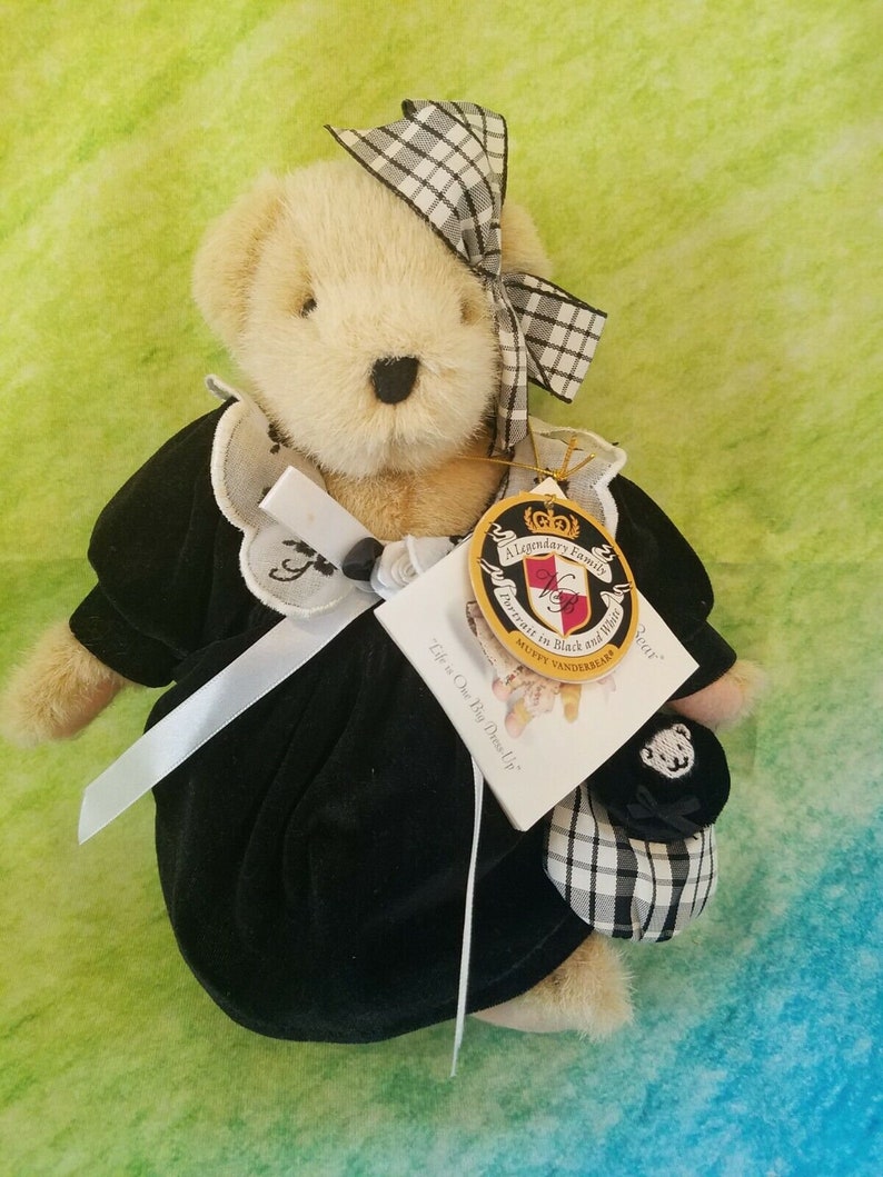 1997 Nabco Muffy Vanderbear Teddy Bear Portrait in Black and - Etsy
