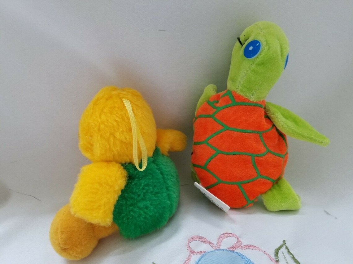 Plush turtle 7 Duck 5 and TY lizard stuffed | Etsy