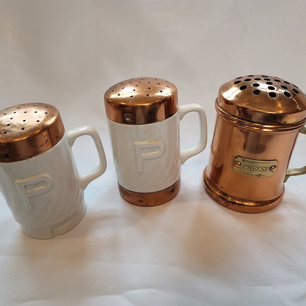 Copper Salt and Pepper Shakers - Etsy