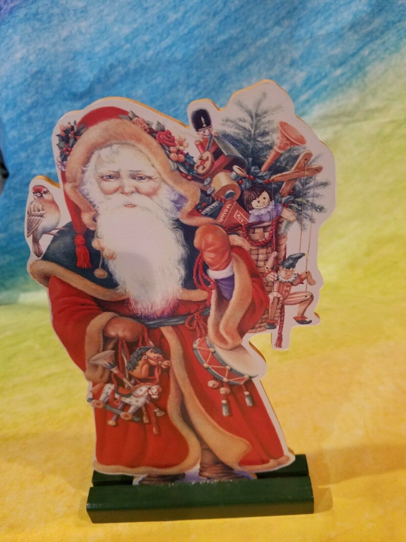 Vintage Santa Claus Stand Up Display | Etsy