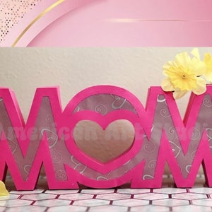 Mom Box Template, Mother's Day Gift Box, Shadow Box, Light Box, Happy ...