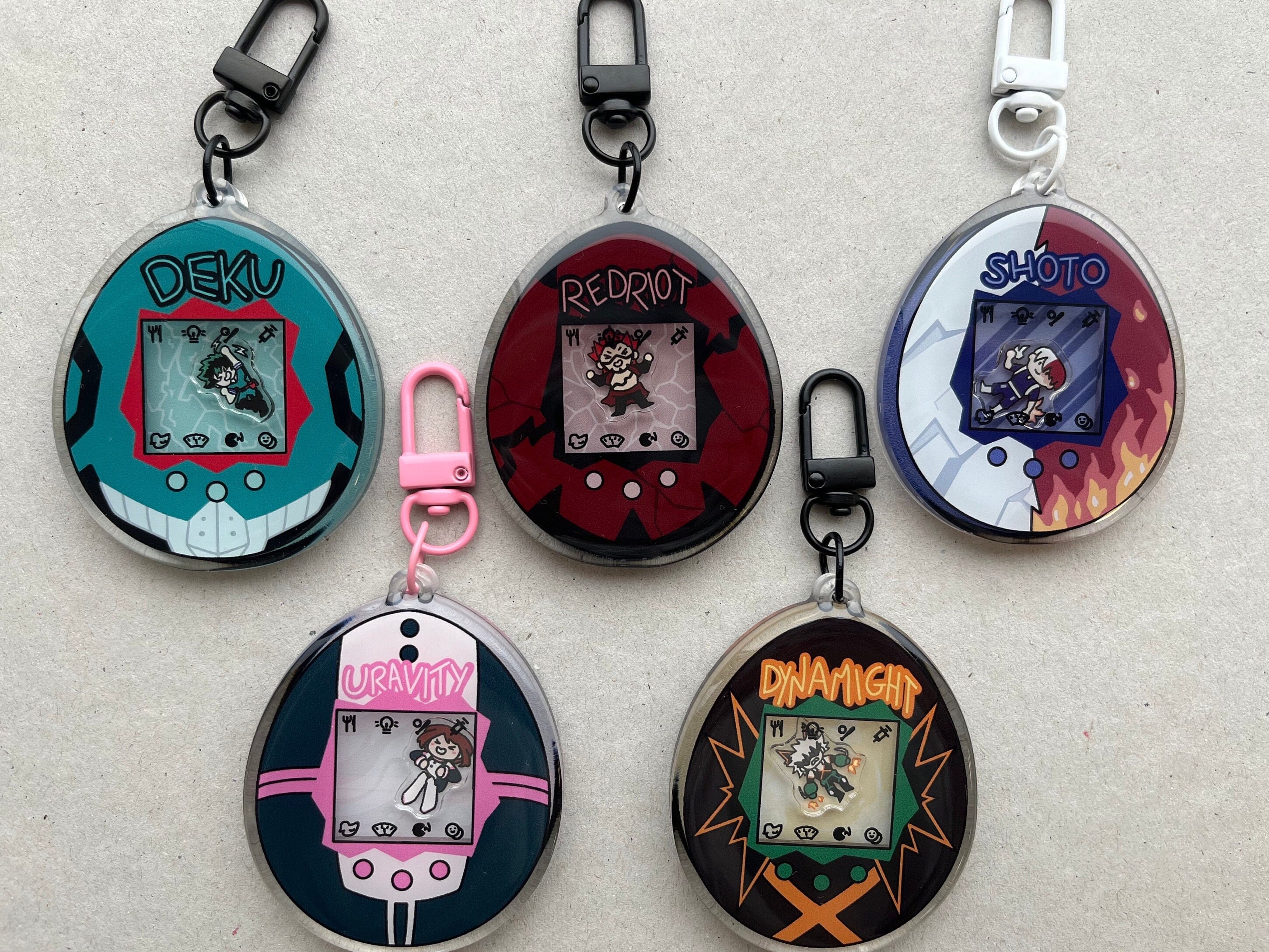 Mha Tamogatchi Shaker Keychains - Etsy UK