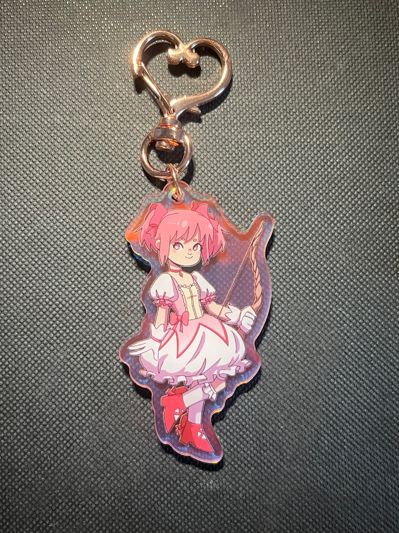 Madoka Magica Homura and Madoka Keychains - Etsy