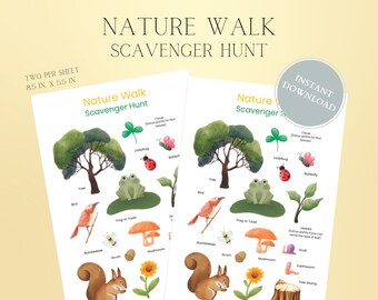 A5 Nature Walk Scavenger Hunt Digital Download - Etsy Canada