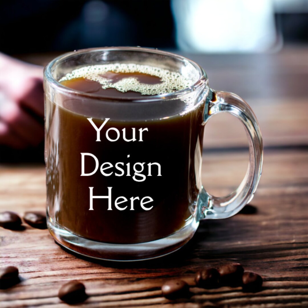 Personalized Engraved Coffee Mug 13 Oz – Custom Etched Glass Tea Cup ...