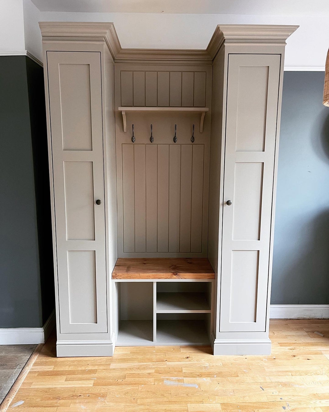Utility Boot Room Double Cupboard & Hallway Bench, Hallway Shoe and ...