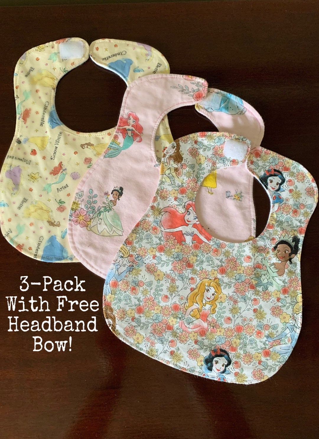Disney Princess Bibs - Etsy