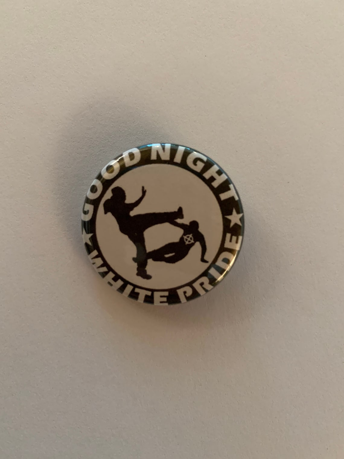 Good night white pride button | Etsy