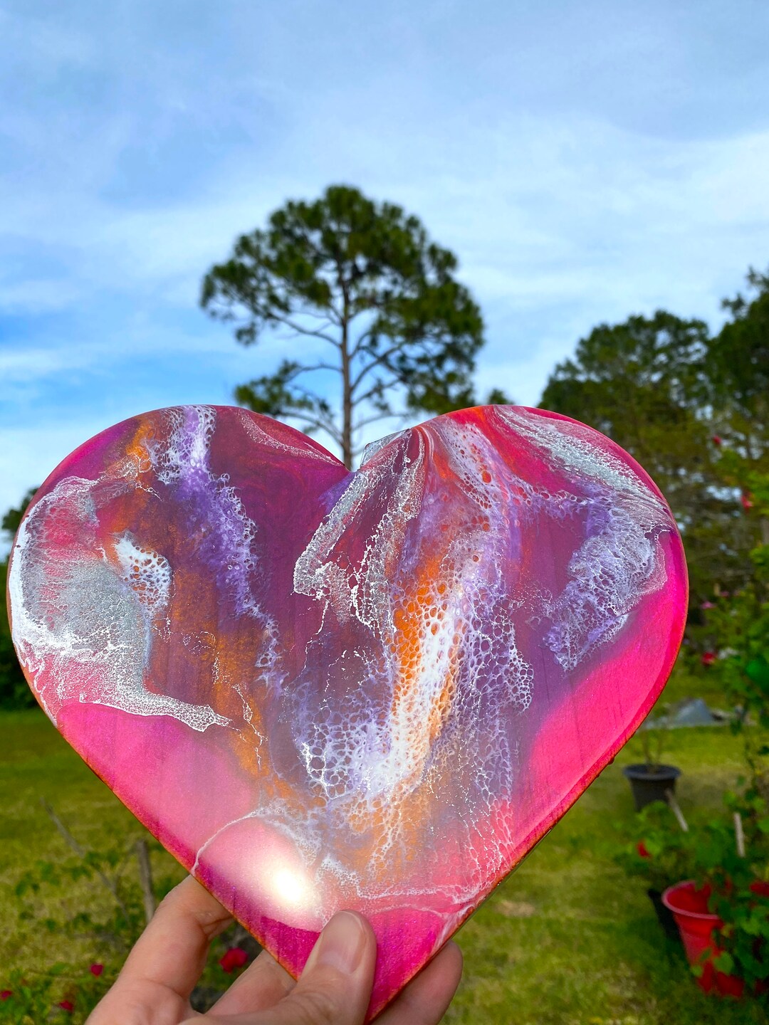 Resin Love Heart Art Valentine's Day Wedding Gift - Etsy