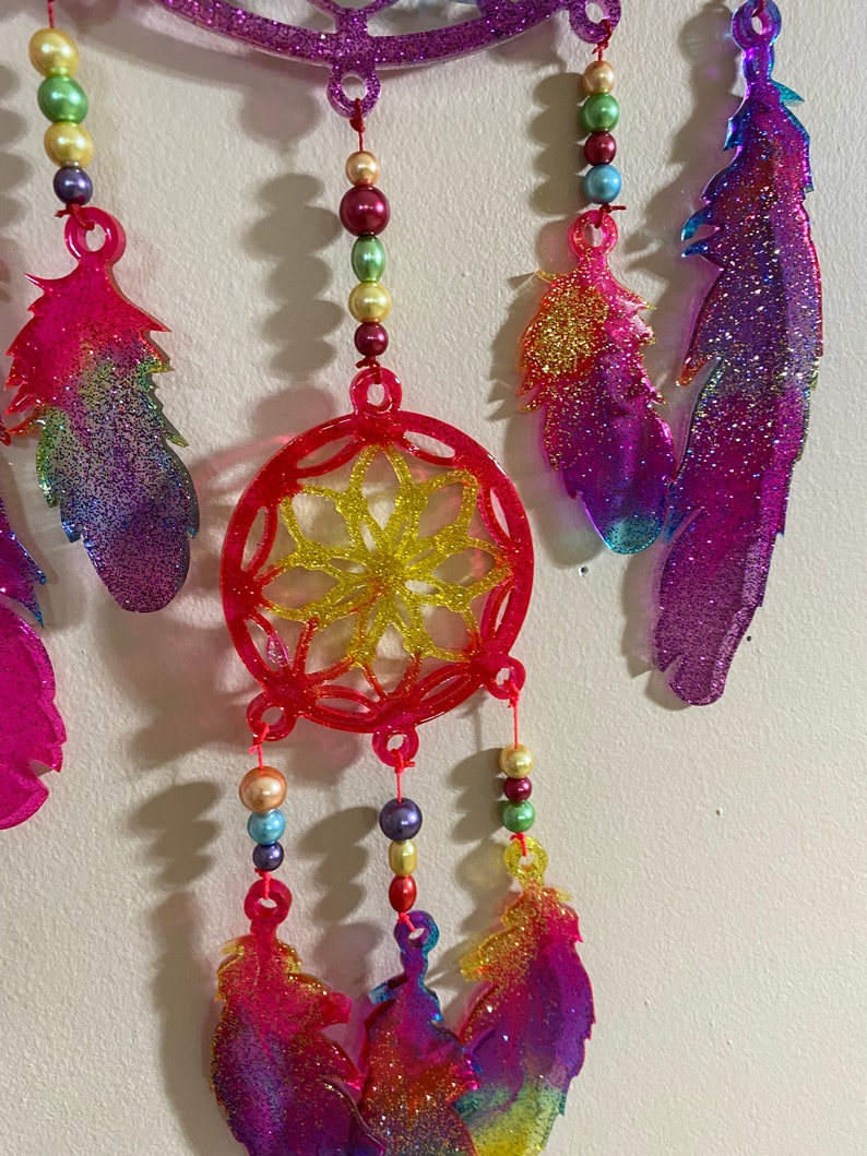 Large Rainbow Resin Dream Catcher - Etsy