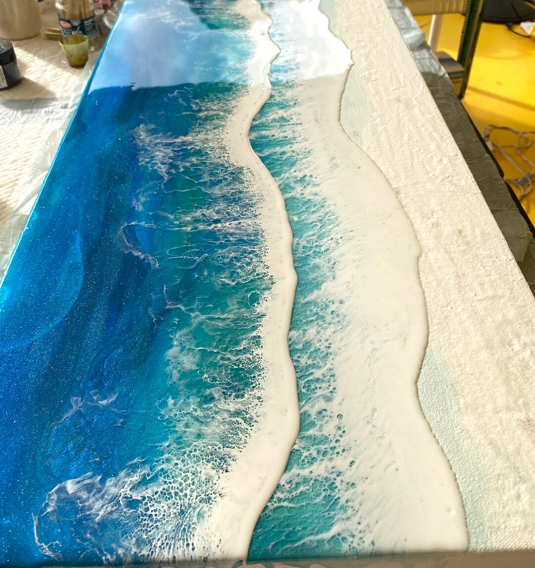 Made-to-order Panoramic Ocean Beach Resin Painting - Etsy