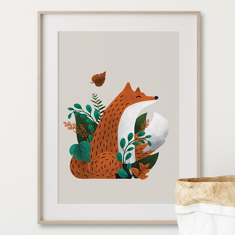 Fox Print - Etsy
