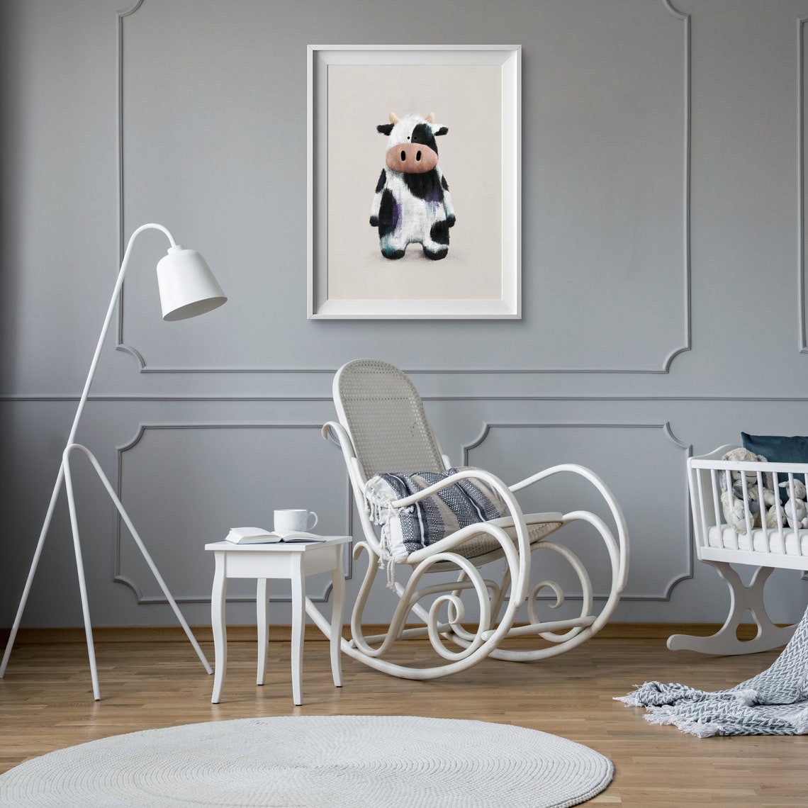 Pippa the Cow Nursery Print - Farmyard Cow Animal Nursery Print | Cow ...