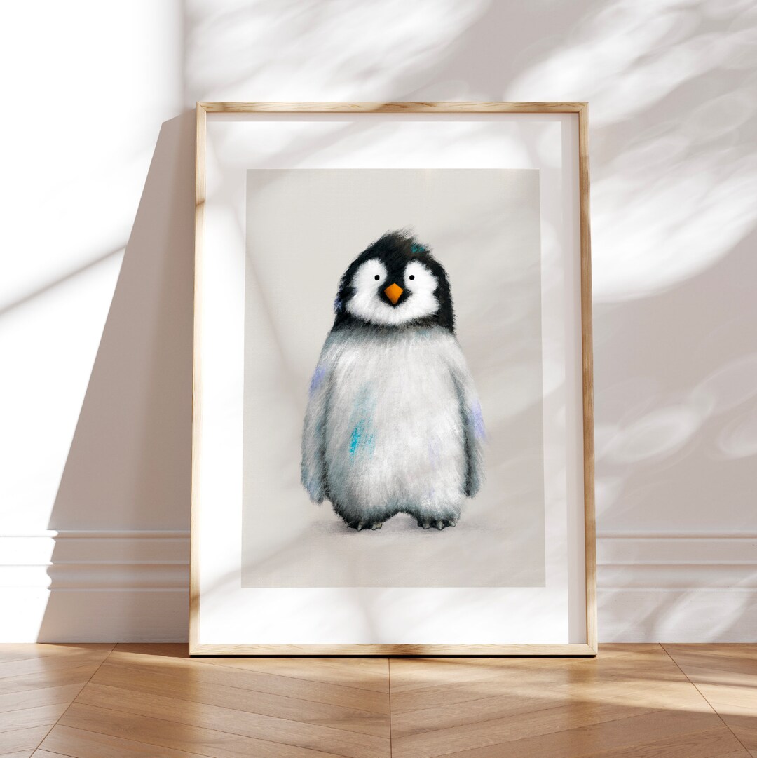 Baby Penguin Nursery Print - Antarctic Polar Penguin Wall Art for ...
