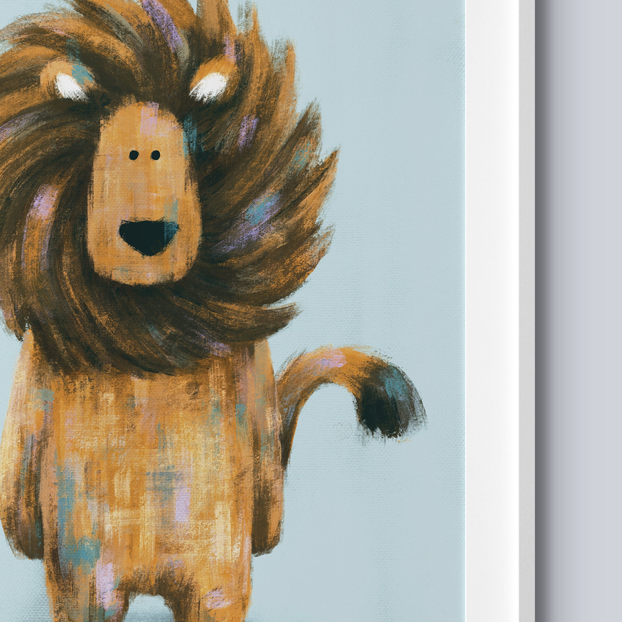 Rory the Lion Nursery Print - Safari Theme Scandi Wall Art for ...