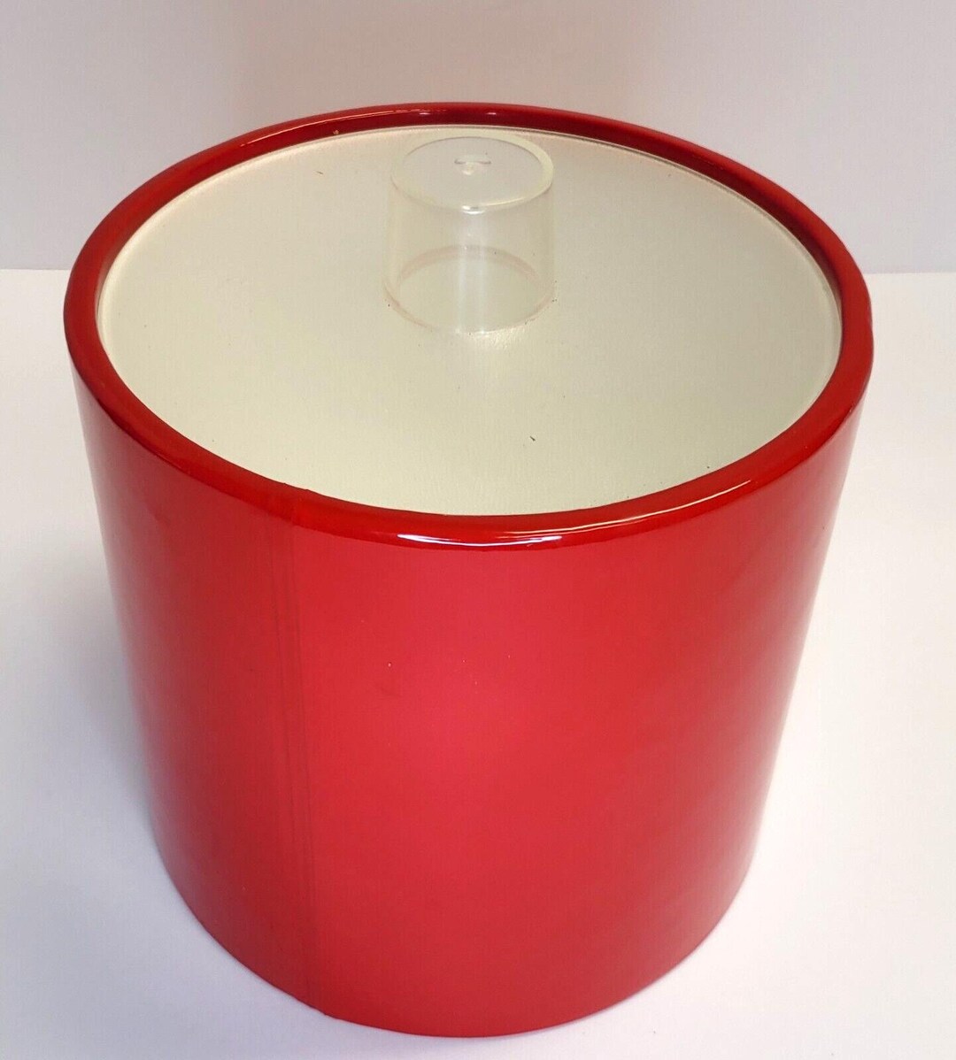 Vintage Shelton Ware Red Ice Bucket W/ Lid Towie Mid Century MCM 7.5 ...