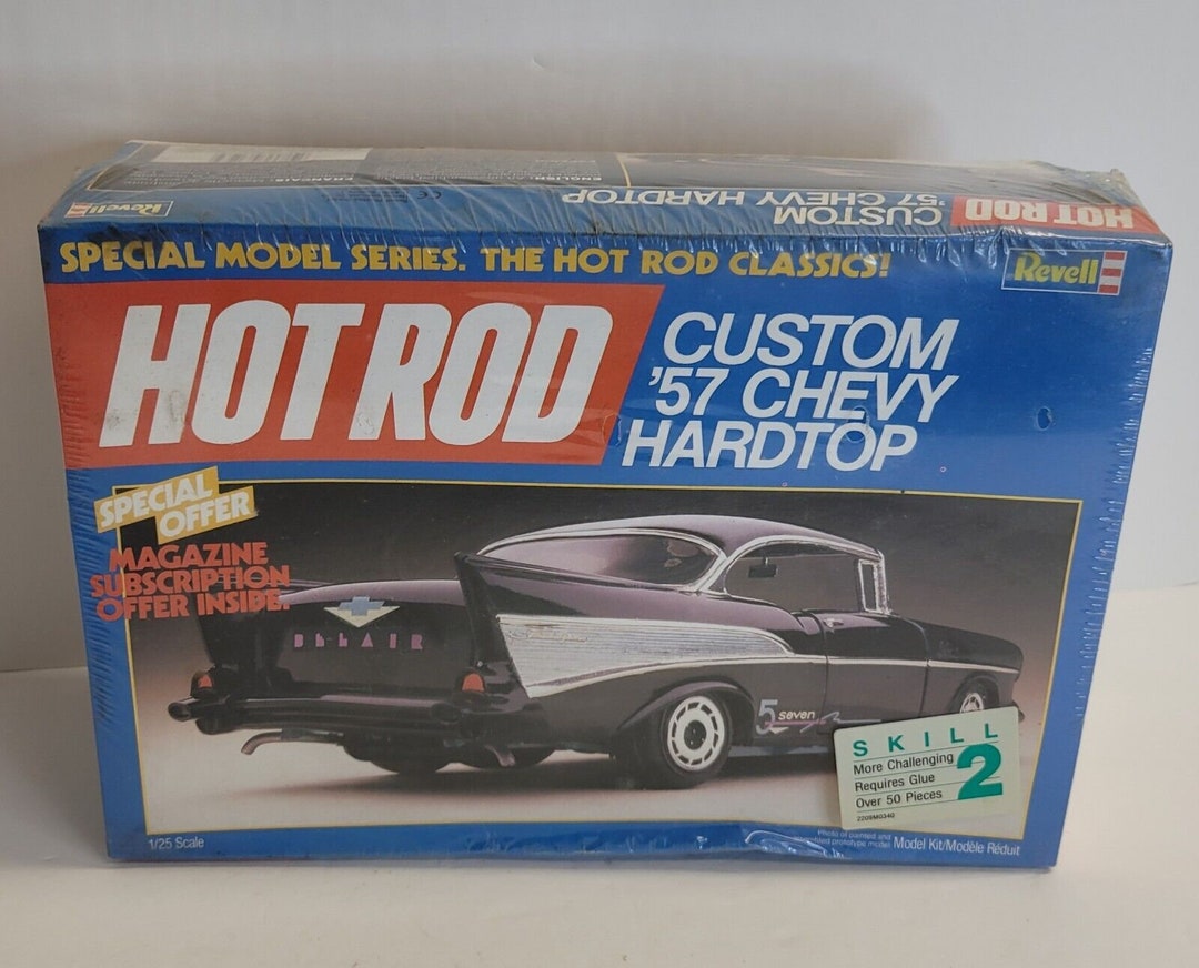 HOT ROD Custom '57 Chevy Hardtop Revell 7123 1:25 Model Kit Factory ...