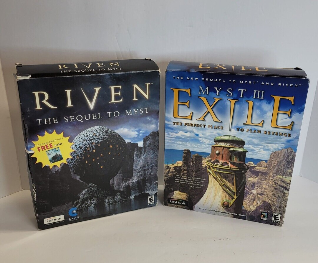 Riven: the Sequel to Myst (PC Windows/mac, 1997) & Myst III Exile Big ...