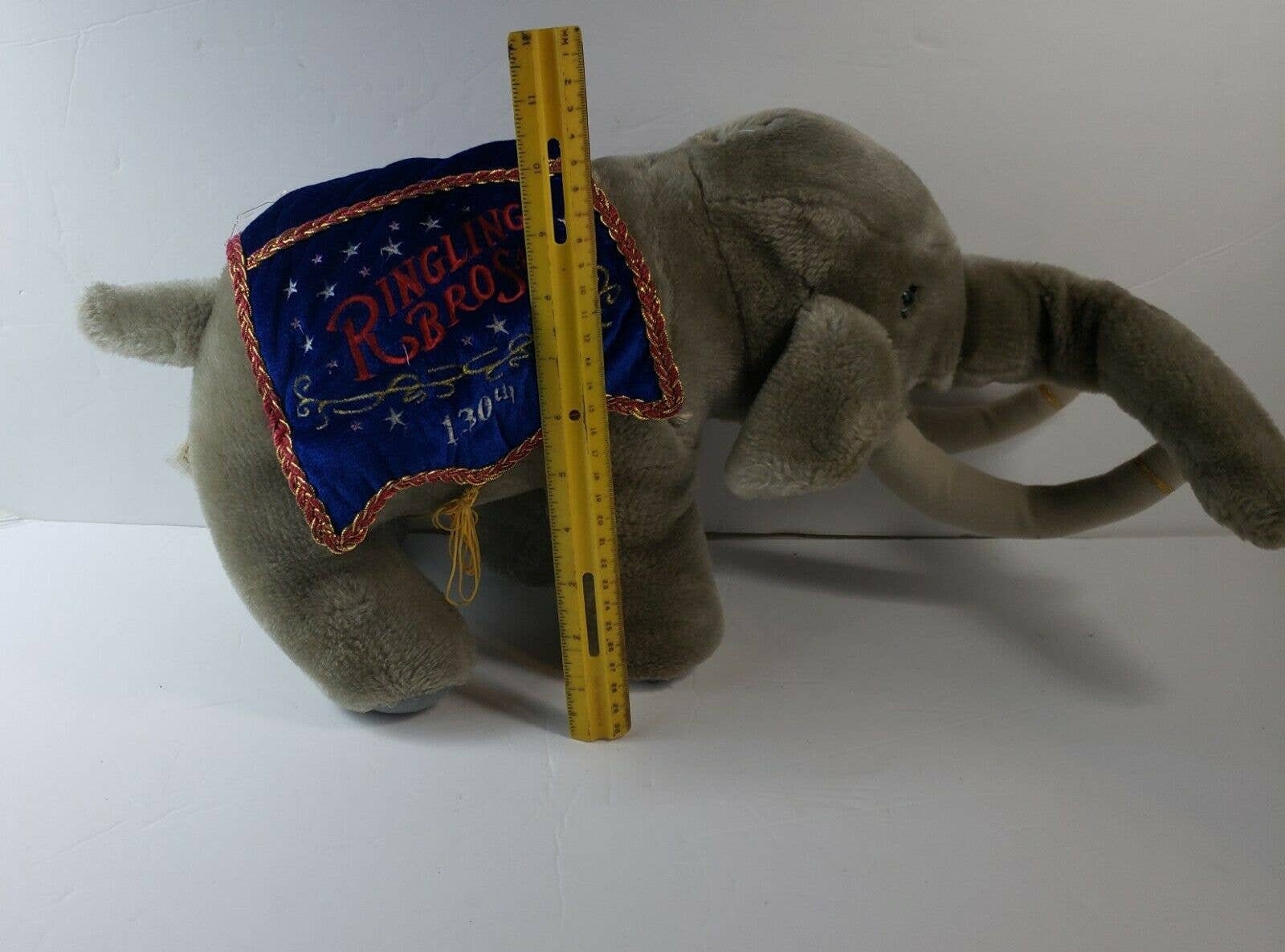 Vtg Ringling Bros Barnum and Bailey Elephant Stuffed Animal Plush Tusks ...
