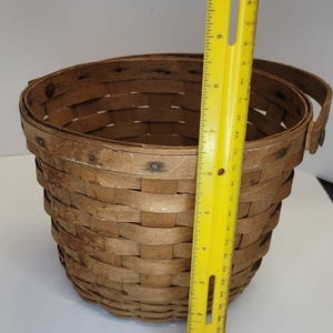 Vintage Longaberger 6.5” Measuring Basket 1986 Adjustable Handle USA ...