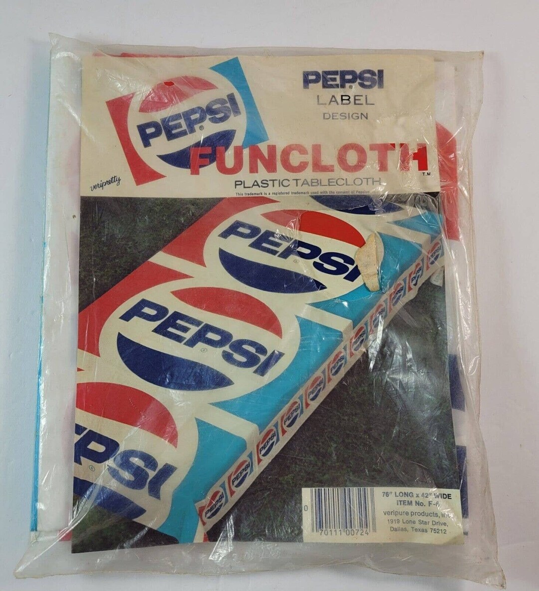 Vintage Pepsi Cola Pop Label Logo Funcloth Plastic Tablecloth - Etsy