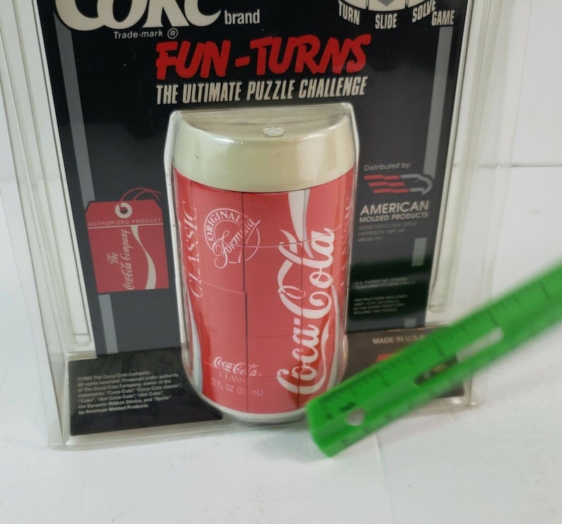 Vintage 1992 Coke Fun-turns Puzzle Coca-cola Games Puzzle Soda Can RARE ...
