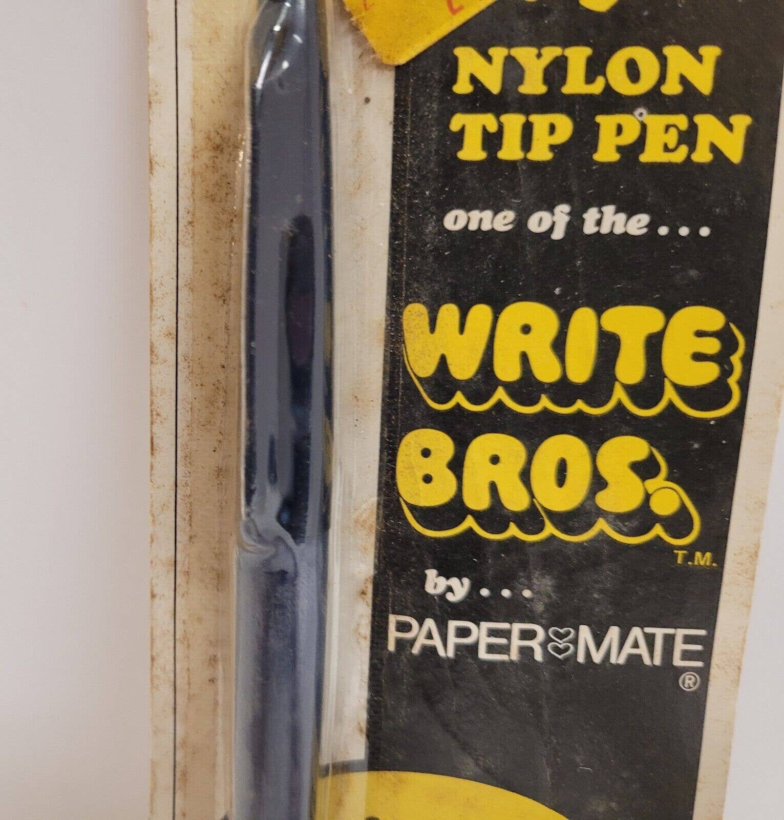 Vintage 1972 Write Bros. by Paper Mate Ball Pen NEW OLD STOCK Black ...