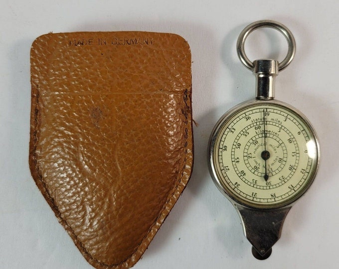 Vintage German Map Measurer Opisometer Tool & Compass Curvimeter W ...