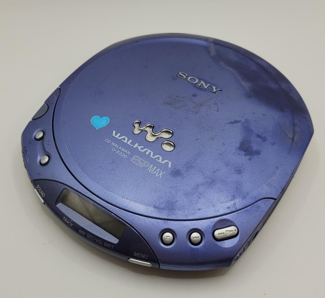 Sony Walkman Portable CD Player D-E220 ESP MAX Blue Pearl - Not Working ...