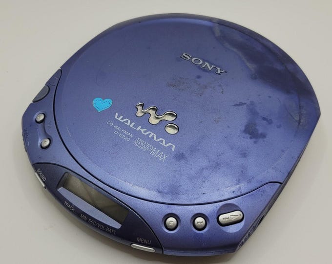 Sony Walkman Portable CD Player D-E220 ESP MAX Blue Pearl - Not Working ...