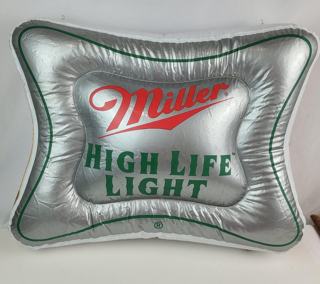 Vintage Miller High Life Beer Sign Silver Inflatable Blow up ...