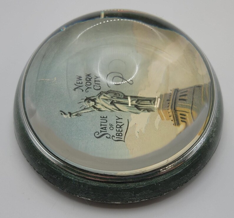 New York City Statue of Liberty Glass Vintage Paperweight Americana 3 ...