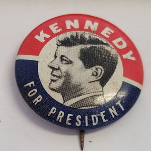 Vtg John F Kennedy JFK for President Pinback Pin Political Button ...